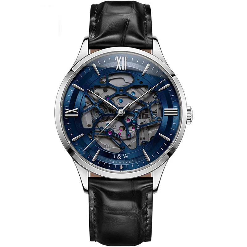 Skeleton Watch Swiss Brand I&W Automatic Self Wind | Jewelry Addicts