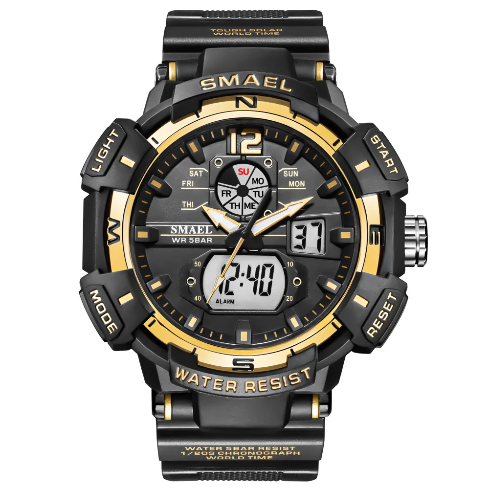 Mens Military Watch Dual Display Waterproof Sport Digital Watch ...